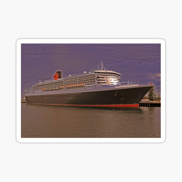 "Queen Mary 2. From Photo to Painting. " Sticker for Sale by ...