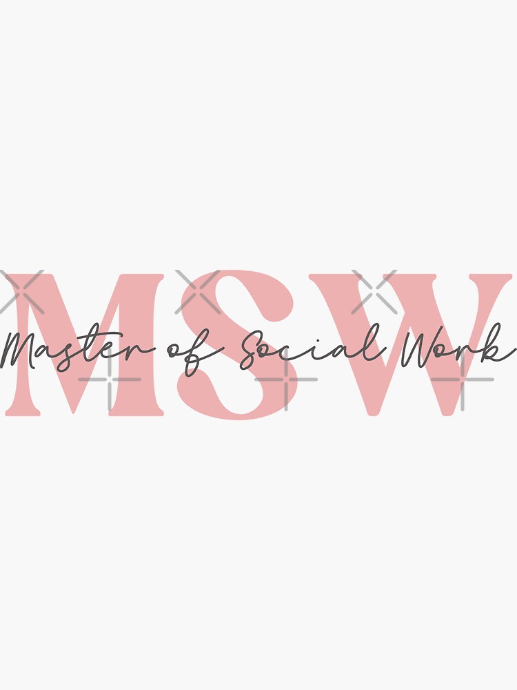 Pegatina «MSW Sticker Master of Social Work Gifts Ideas de regalos para ...