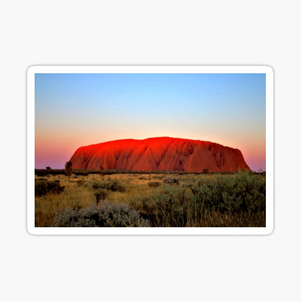 "Red Uluru" Sticker for Sale by DVJPhotography | Redbubble