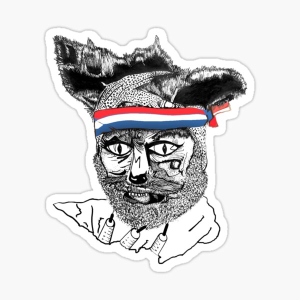 "Crack Fox" Sticker for Sale by DESHAZER | Redbubble