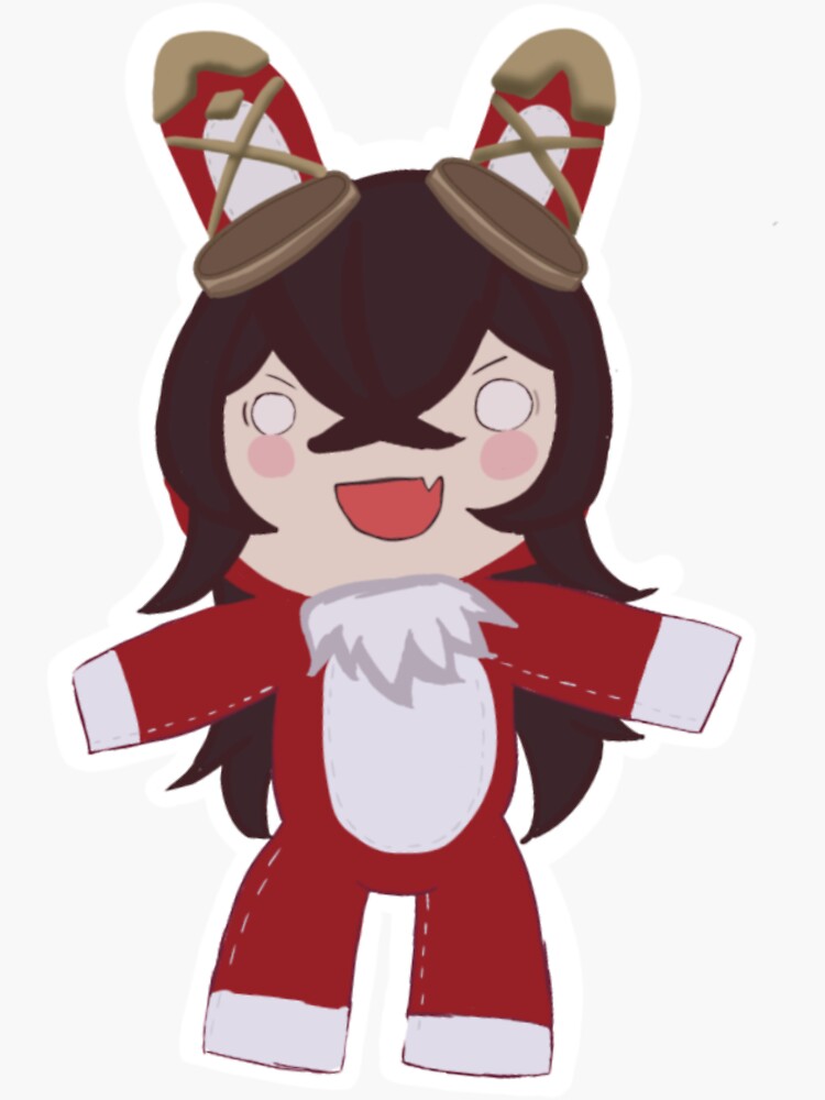 "Amber baron bunny from genshin impact " Sticker by Maemaoo | Redbubble