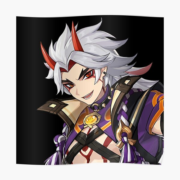 "Arataki Itto - Genshin Impact" Poster von FaiqaIftikhar22 | Redbubble