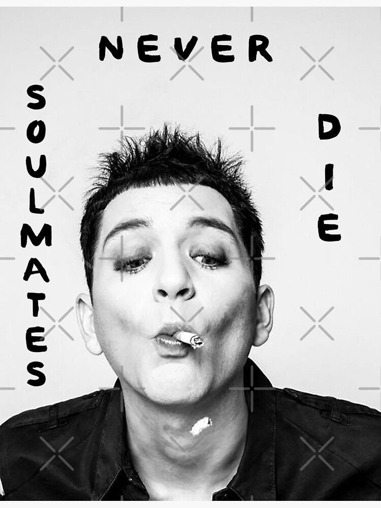 "Soulmates Never Die. Black and white Brian Molko" Poster by ...