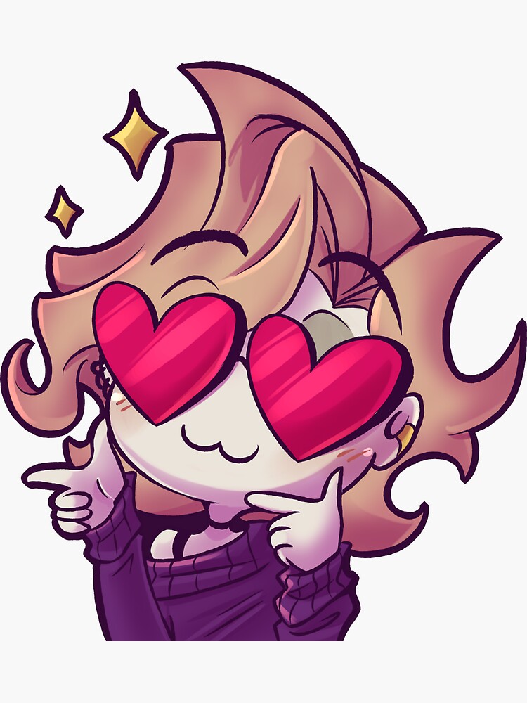 "Finger pistol Chibi Andrea" Sticker by DreamingAlice | Redbubble