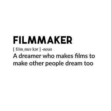 "FILMMAKER DEFINITION" Sticker for Sale by tablespoon | Redbubble