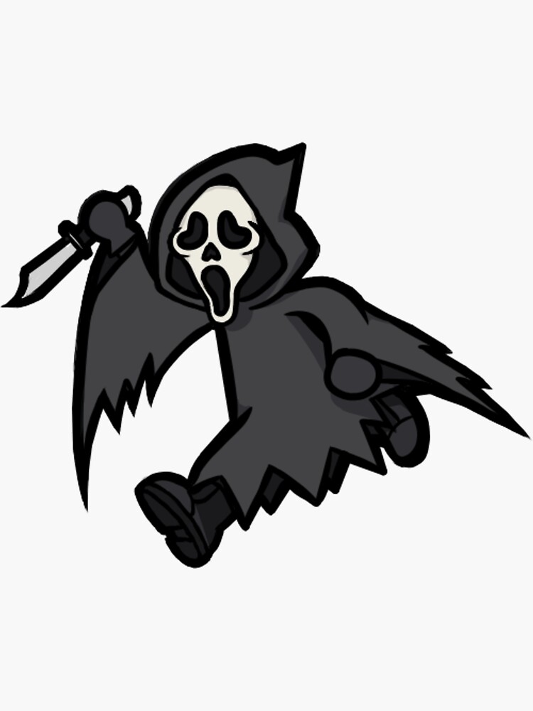 "Ghostface Sticker" Sticker for Sale by Aster0idArt | Redbubble