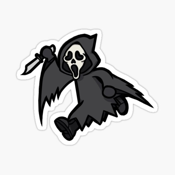 "Ghostface Sticker" Sticker for Sale by Aster0idArt | Redbubble