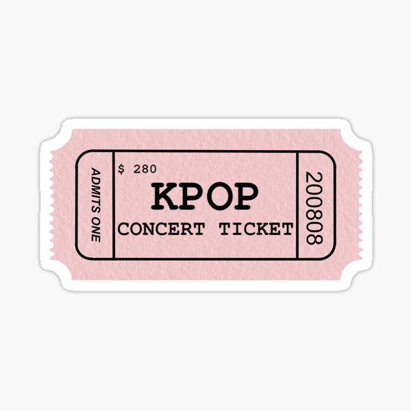"Kpop Ticket" Sticker by GruArtShop | Redbubble