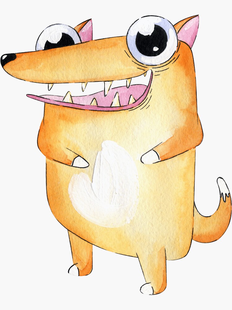 "Orange Weasel" Sticker for Sale by Visualism | Redbubble