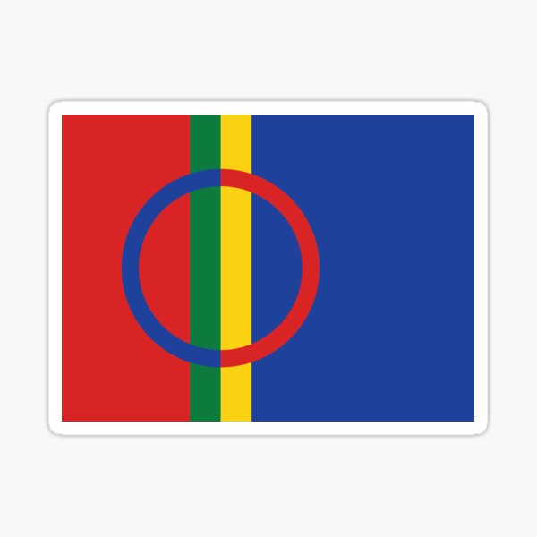 "Flag of the Sami people" Sticker for Sale by wickedcartoons | Redbubble