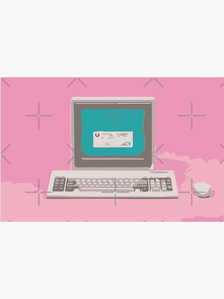 "Y2K computer" Sticker by daschawolk | Redbubble