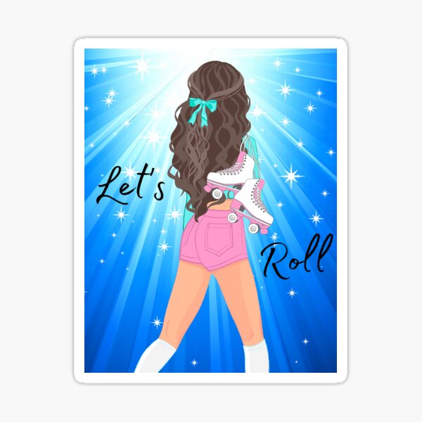 "Roller Skate Girl " Sticker for Sale by bsd111821 | Redbubble