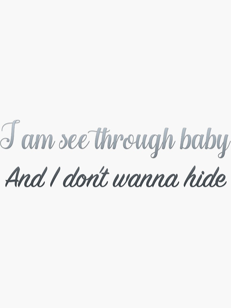 "See Through - Pentatonix font art" Sticker by cilla100800 | Redbubble