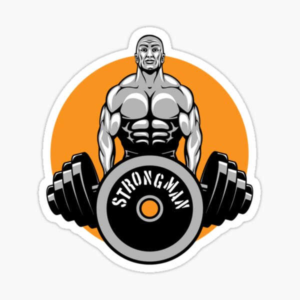 "Strongman " Sticker by FatCatProducti | Redbubble