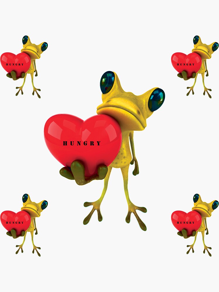 "Frog with heart ★ Sticker" Sticker for Sale by ClothClub | Redbubble