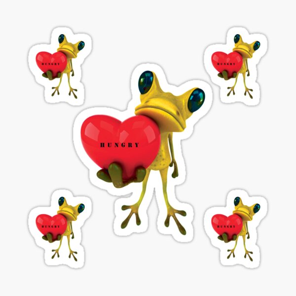 "Frog with heart ★ Sticker" Sticker for Sale by ClothClub | Redbubble