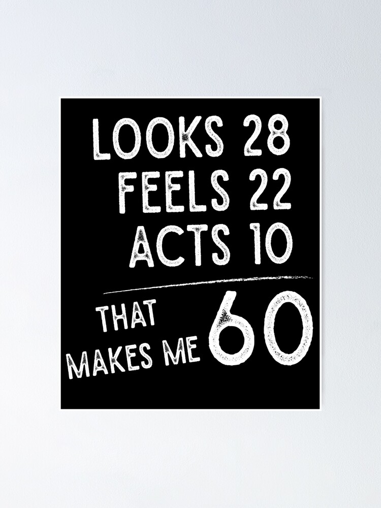 "60th Birthday, Age 60" Poster for Sale by SMMBYV | Redbubble