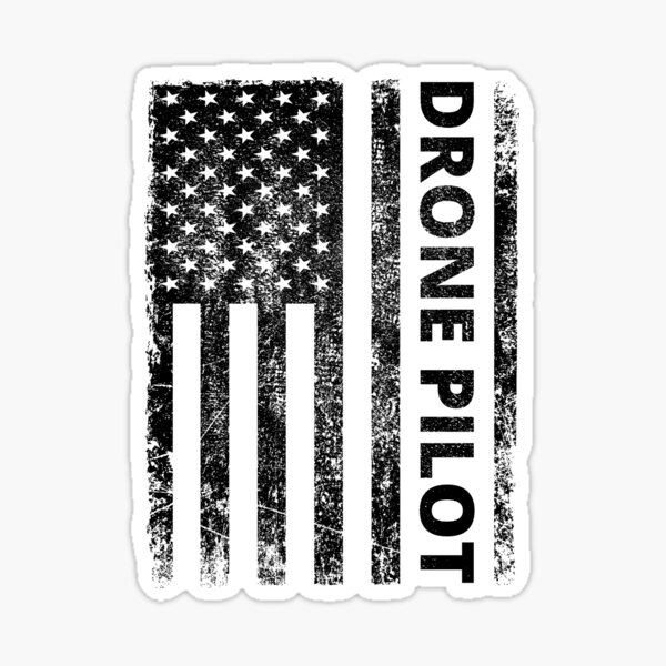 "FPV Drone Racing Quadcopters RC Pilot Operator USA Flag" Sticker for ...
