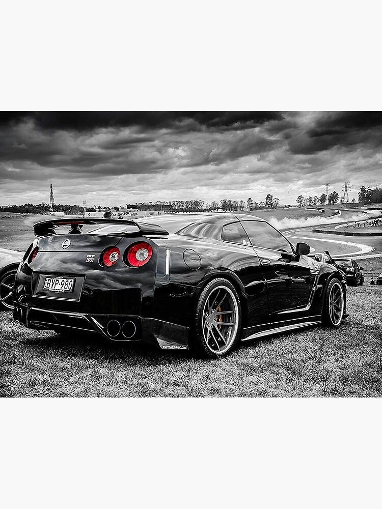 "Nissan Skyline GT-R R35 Black and White" Poster by kathleenpayn ...