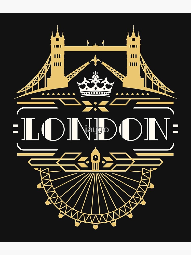 "London England Aesthetic Art Deco" Poster for Sale by jaygo | Redbubble