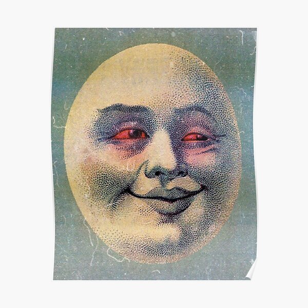 "Moon face" Poster for Sale by Altyn6 | Redbubble