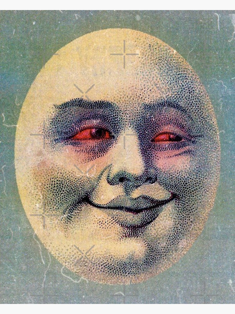 "Moon face" Sticker for Sale by Altyn6 | Redbubble
