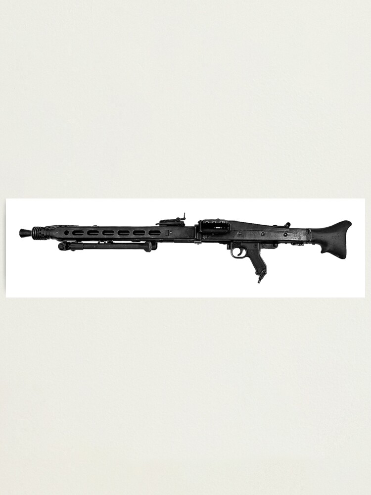 Lámina fotográfica «MG-42 Maschinengewehr 42 Ametralladora alemana de la Segunda Guerra Mundial ...