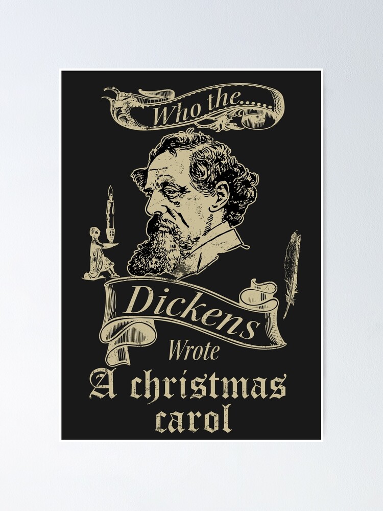 "A christmas carol, Charles Dickens ( gold text)." Poster by Bdt-design ...