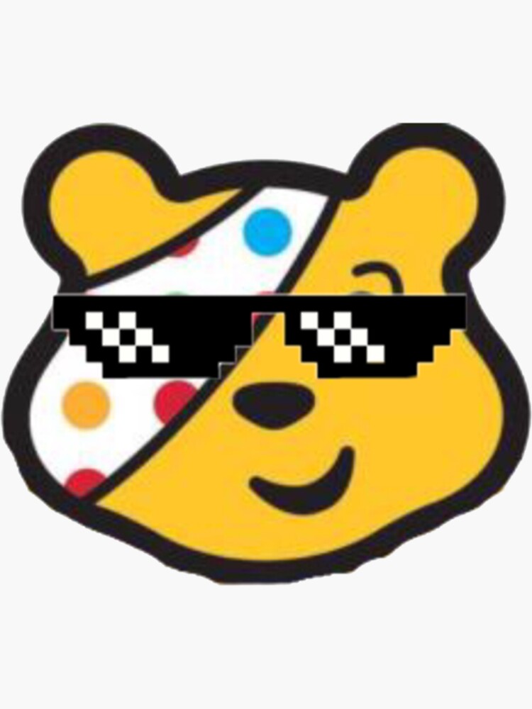 "pudsey s pudsey s pudsey mugs pudsey masks " Sticker for Sale by ...