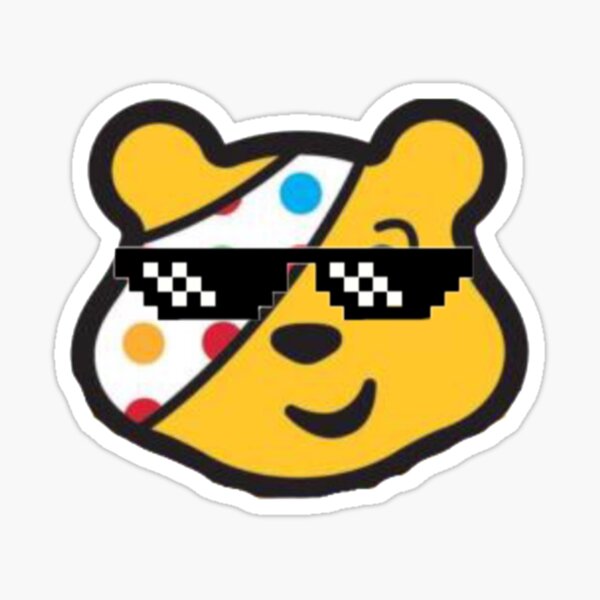 "pudsey s pudsey s pudsey mugs pudsey masks " Sticker for Sale by ...