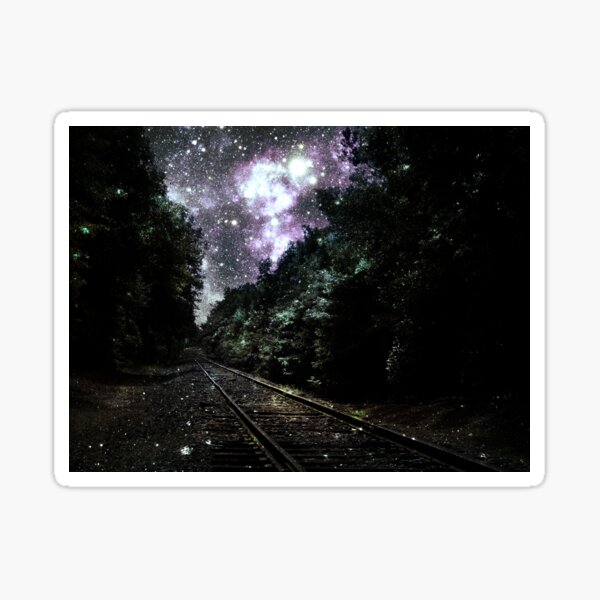 "Next Stop Anywhere Train Tracks" Sticker for Sale by 2sweetsDesign ...