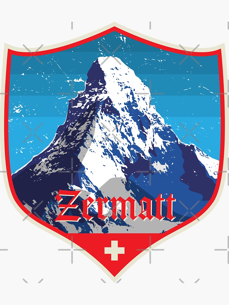 "Zermatt, Switzerland" Sticker for Sale by studio838 | Redbubble