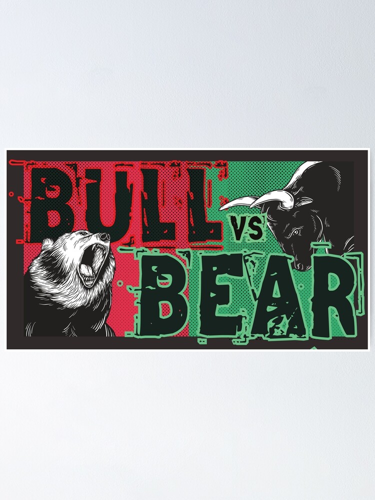 "Trader t shirt Bull vs Bear" Poster for Sale by Relaxanium | Redbubble