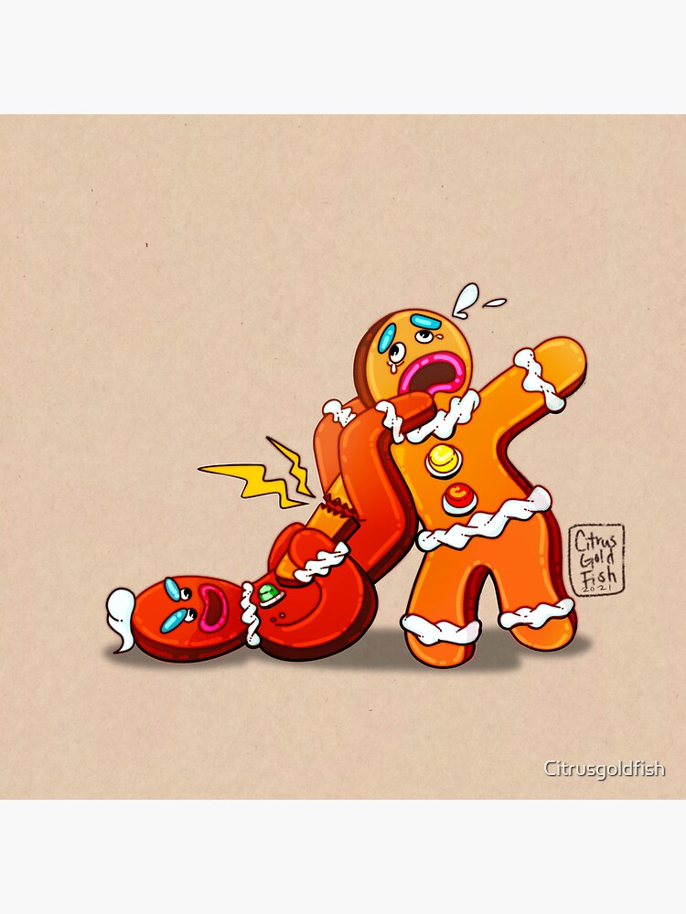 "Funny Jiu Jitsu Gingerbread Arm Bar" Sticker for Sale by ...
