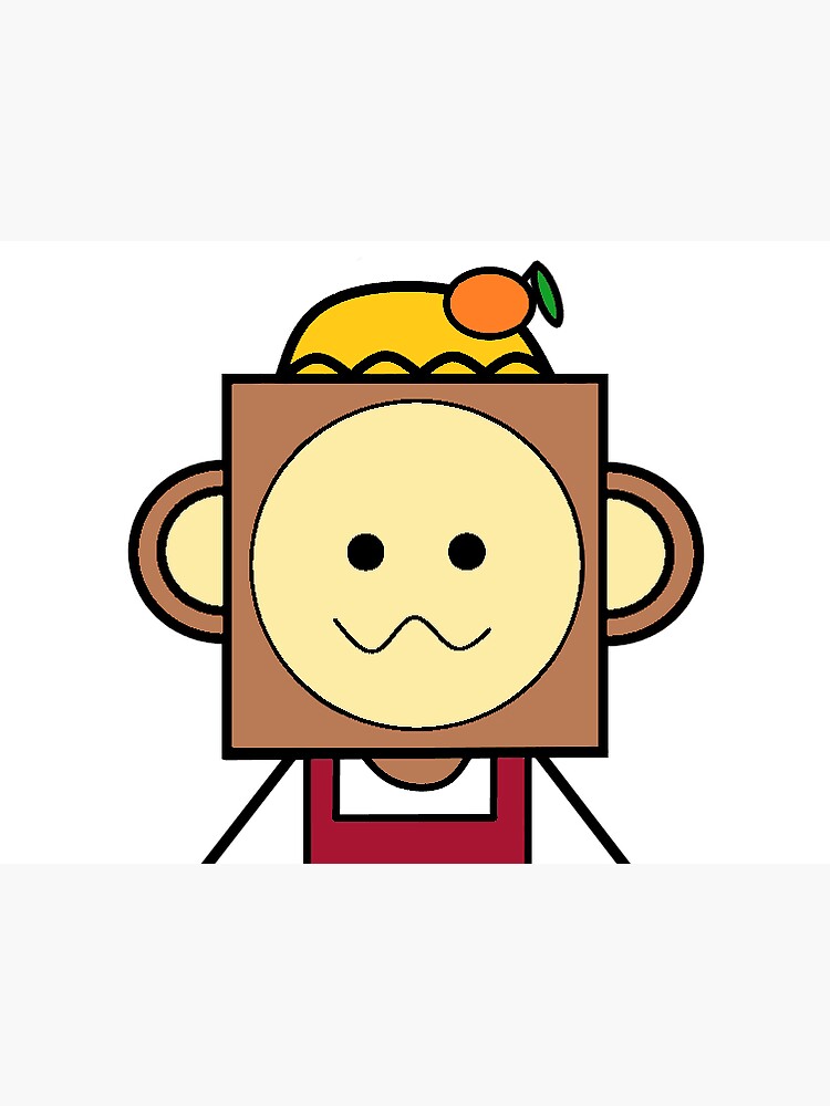 "Tangerine Square Monkey" Sticker by SaintAhn | Redbubble