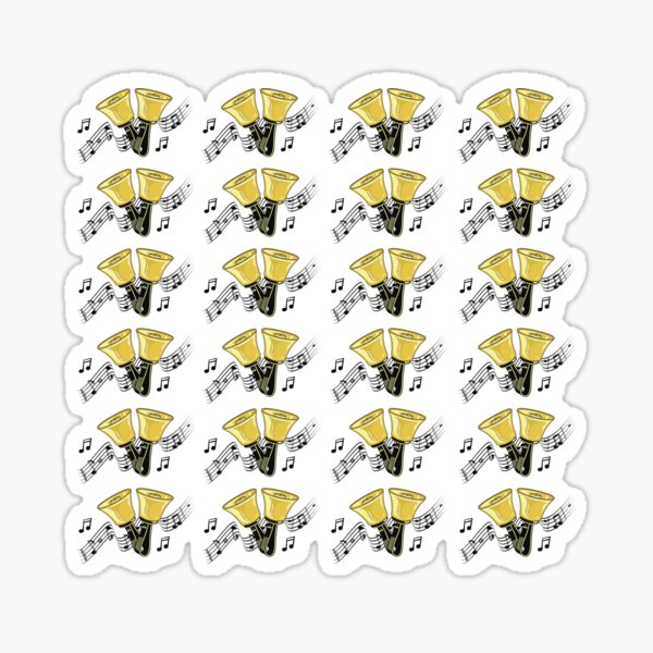 "Handbells Music" Sticker for Sale by glide-products | Redbubble