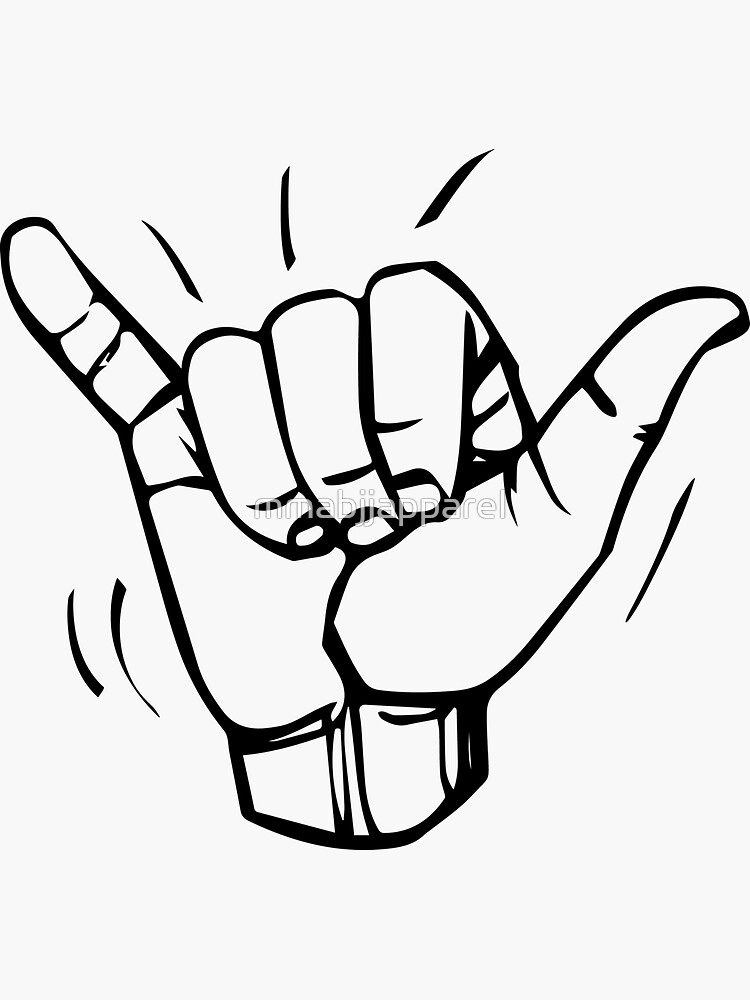 "BJJ MMA SHAKA HANDS " Sticker for Sale by mmabjjapparel | Redbubble