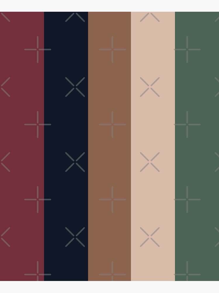 "berry, deep ocean, dirt, ivory, grass color palette design" Sticker ...