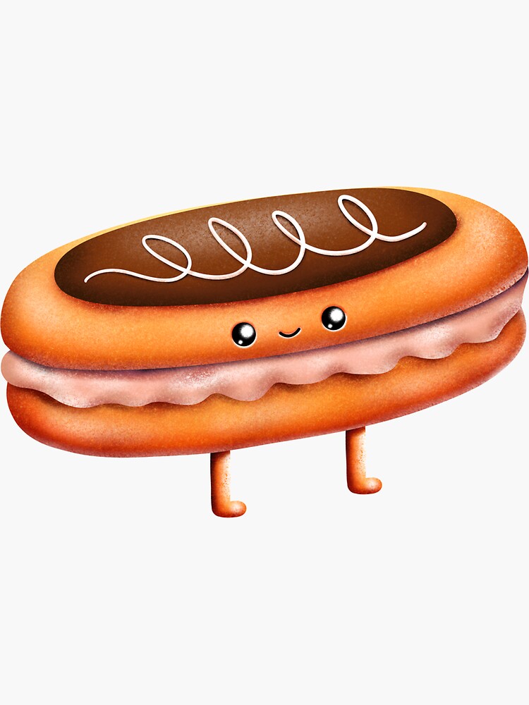 "cute eclair cake" Sticker by WILLYBRISZKY | Redbubble