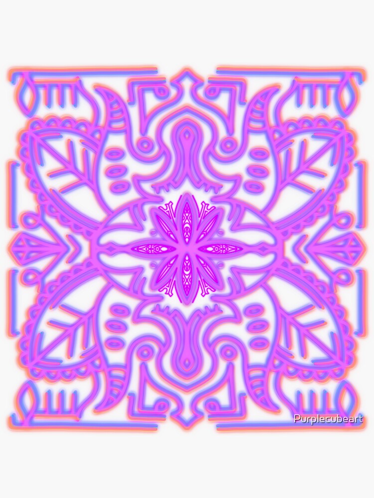 "Purple Destiny Mandala" Sticker by Purplecubeart | Redbubble
