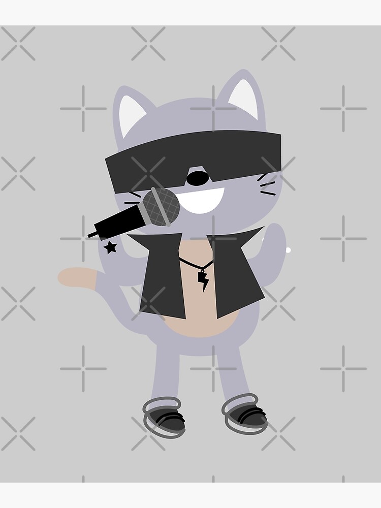 "Funny Singer Cat" Poster for Sale by AmeliaStore1 | Redbubble