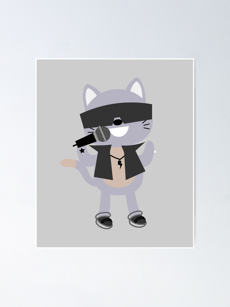 "Funny Singer Cat" Poster for Sale by AmeliaStore1 | Redbubble
