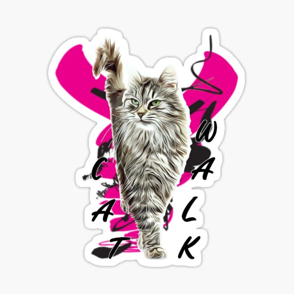"Catwalk-Catwalk" Sticker by Holly-Design | Redbubble