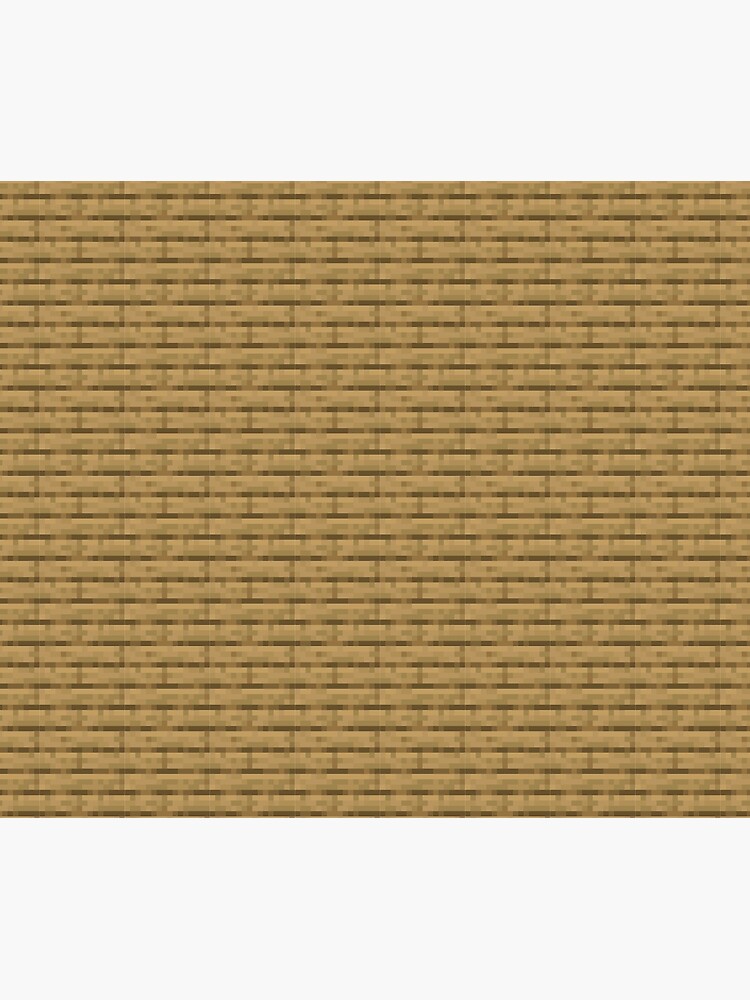 Minecraft Oak Plank Texture Shower Curtain Designed & Sold By Brunilda