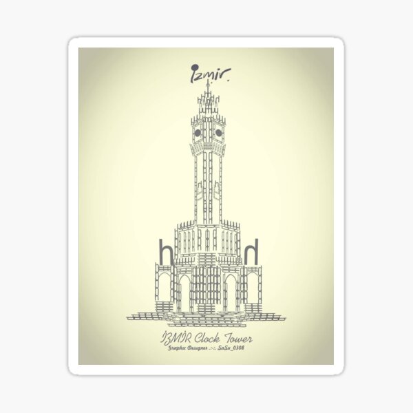 "İZMİR CLOCK TOWER" Sticker for Sale by LikyaDesingHome | Redbubble