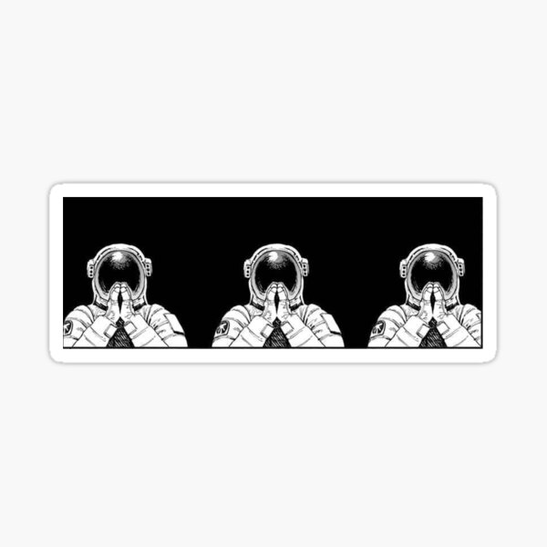 "Praying Astronauts" Sticker by TaorionZ | Redbubble