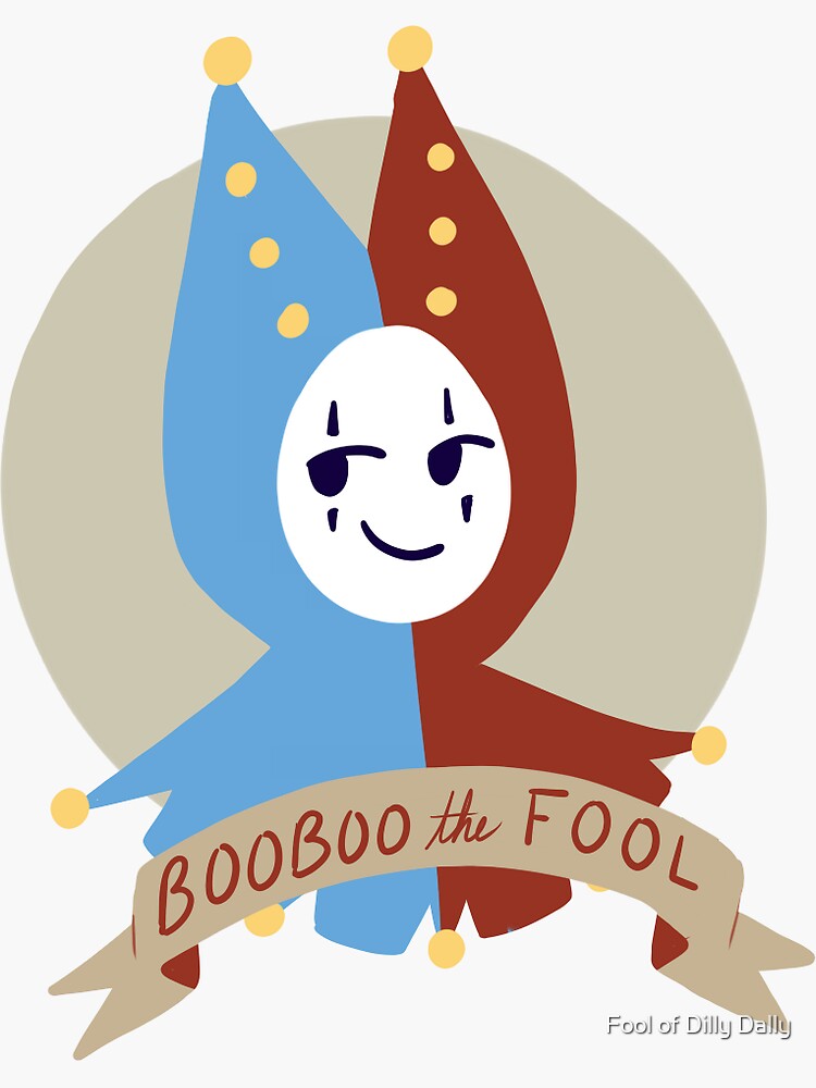"booboo the fool" Sticker for Sale by dramallamana | Redbubble