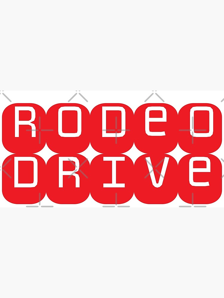 Rodeo Drive In Red Color Design Famous Street In Los Angeles Poster For Sale By Dreamykoala