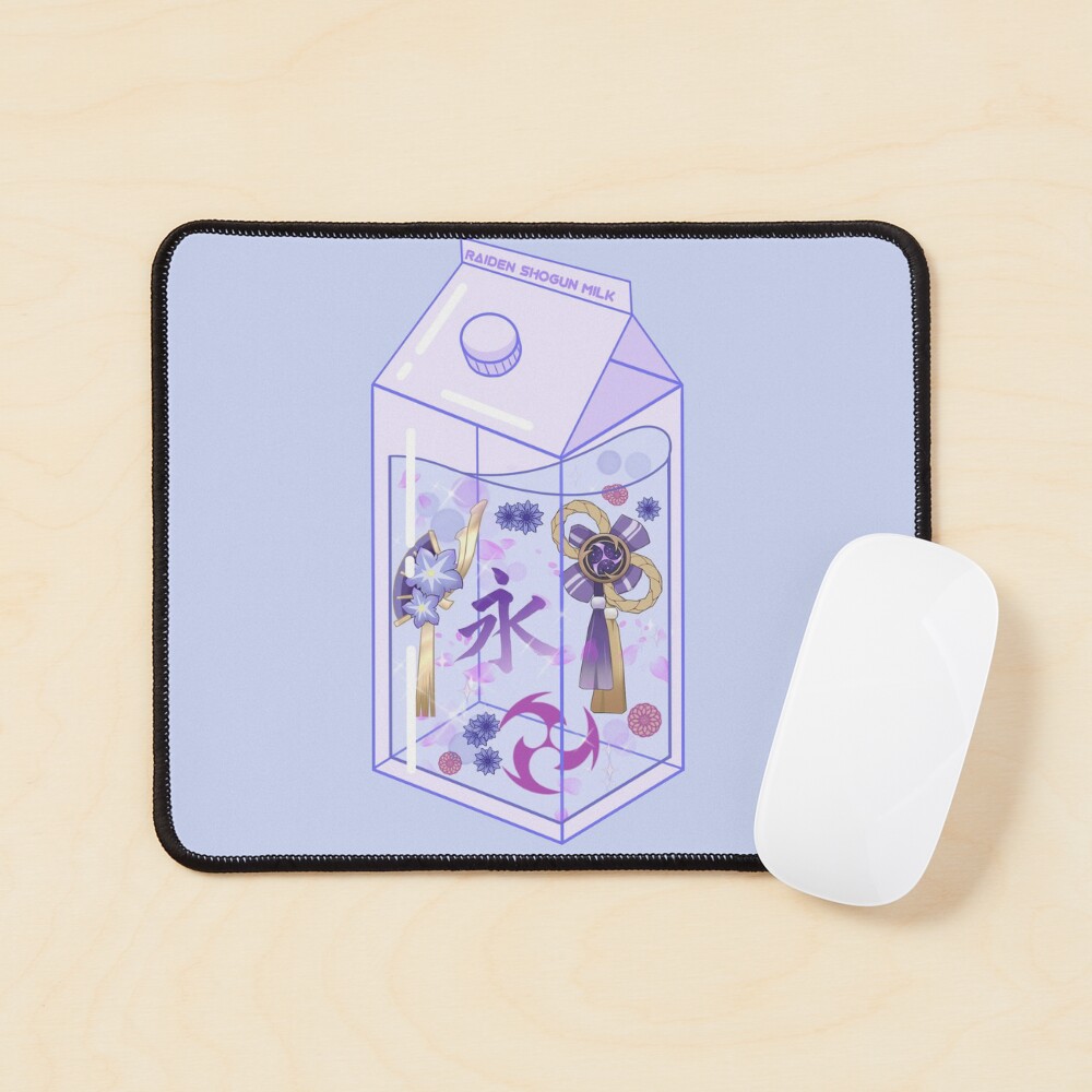 "Raiden Shogun Milk Carton " Sticker by Karucchi | Redbubble