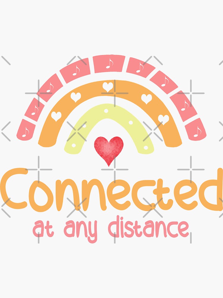 "Connected at any distance, funny design" Sticker for Sale by MoSaid ...